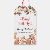 Baked with love gift tag. Christmas cookies Gift Tags | Zazzle