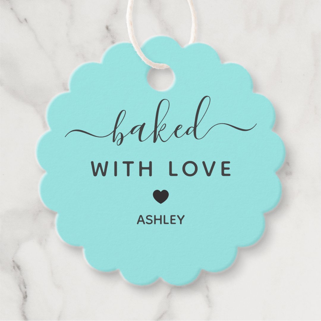 Baked With Love Gift Tag for Treats & Sweets | Zazzle