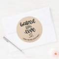 Baked With Love Homemade Baked Goods Gift Classic Round Sticker | Zazzle