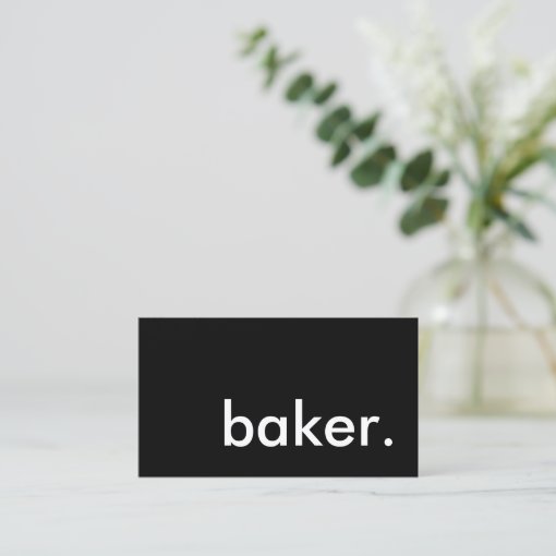 baker. business card | Zazzle