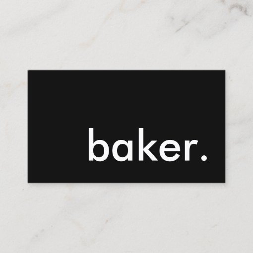 baker. business card | Zazzle