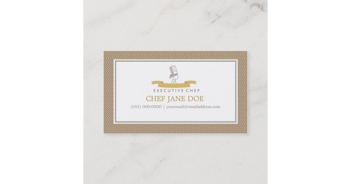 Baker Chef Calling Card Business Card | Zazzle