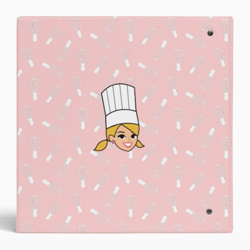 Baker Chef Illustrated Recipe Binder | Zazzle