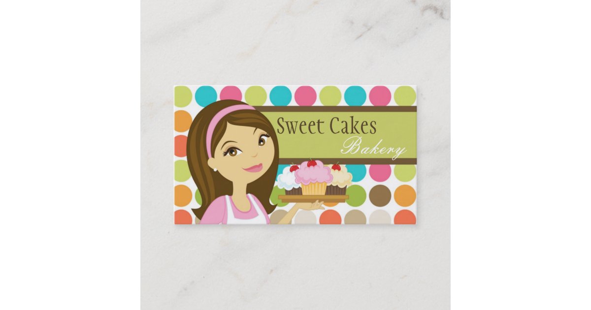Baker Cup Cakes Bakery Sweet Treats Business Card | Zazzle