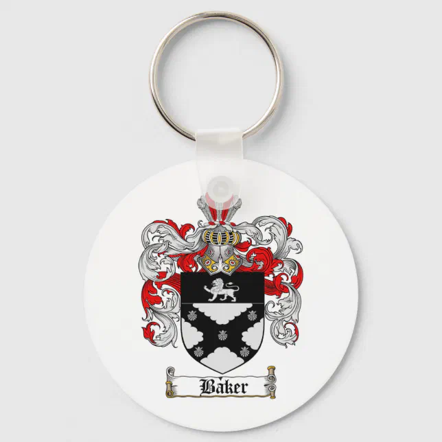 BAKER FAMILY CREST - BAKER COAT OF ARMS KEYCHAIN | Zazzle