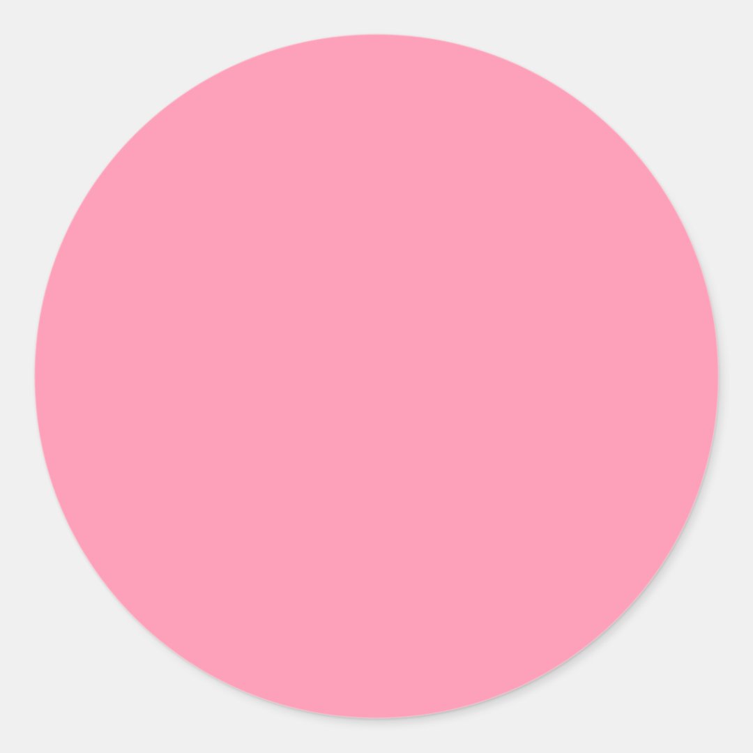 Baker-Miller Pink Solid Color Classic Round Sticker | Zazzle