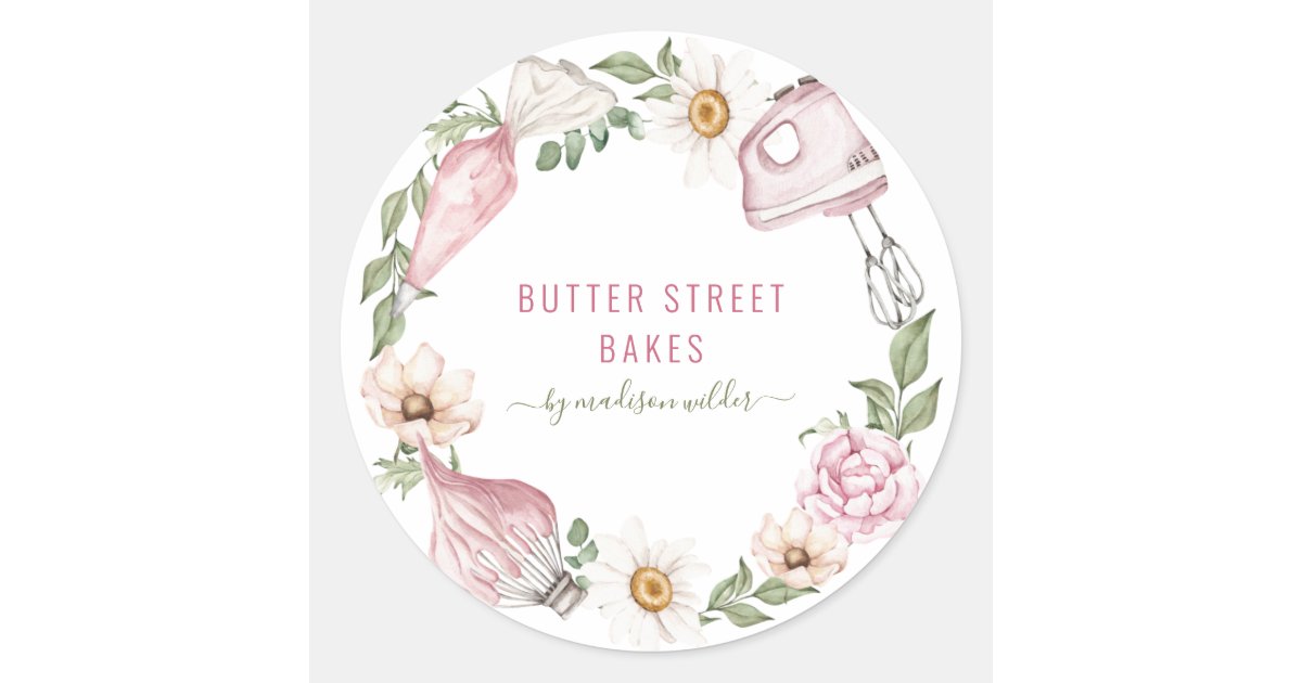 Baker Pastry Chef Baking Utensils Product Labels | Zazzle
