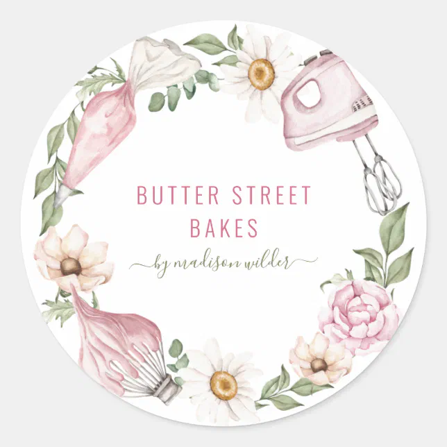 Baker Pastry Chef Baking Utensils Product Labels | Zazzle