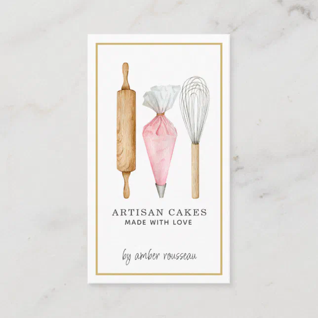 Baker Pastry Chef Business Card | Zazzle