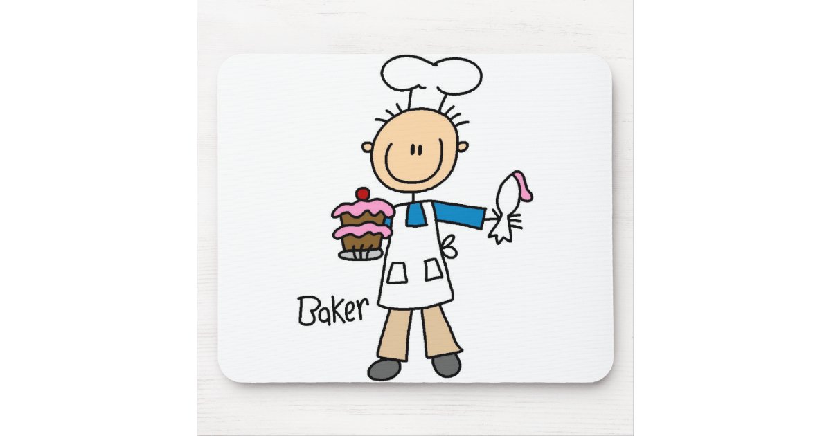Baker Stick Figure Mousepad | Zazzle