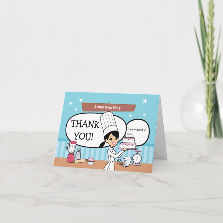 Baker Thank you Card | Zazzle