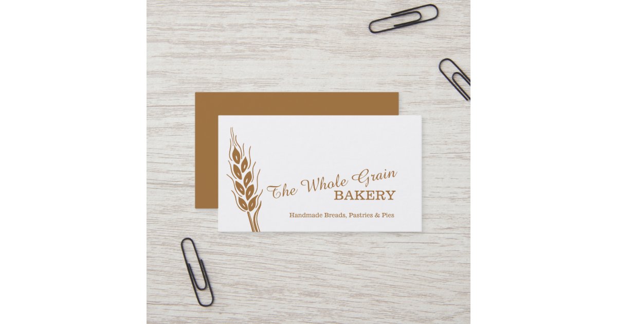 Bakers bakery wheat grain business cards | Zazzle