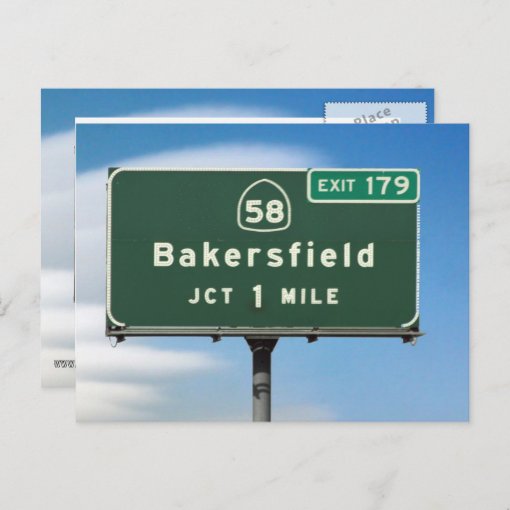 Bakersfield Exit Postcard | Zazzle