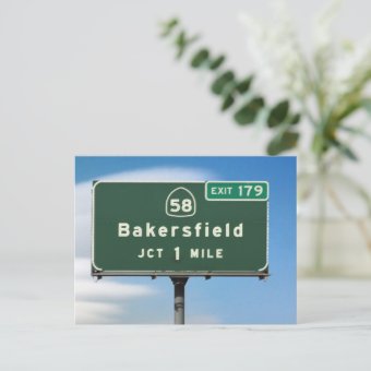 Bakersfield Exit Postcard | Zazzle