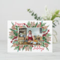 Bakery 1 Photo Gingerbread Thank You Holiday Card | Zazzle