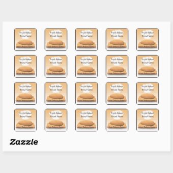 Bakery Baked Bread Label Sticker | Zazzle