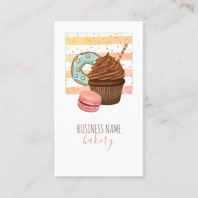 Bakery Baker Pastry Chef Business Card | Zazzle