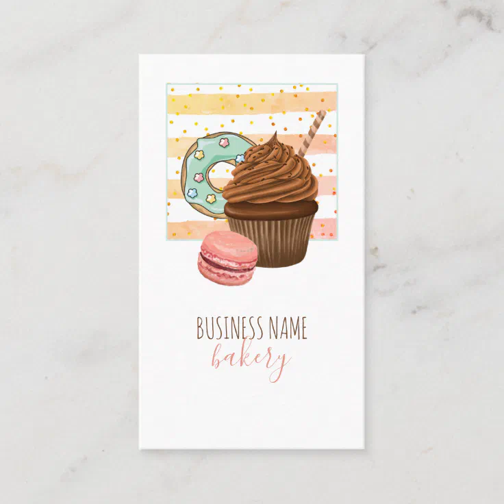 Bakery Baker Pastry Chef Business Card | Zazzle