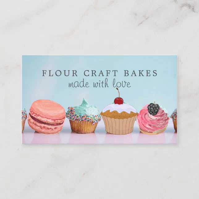 Bakery Baker Pastry Chef Dessert Catering Business Card | Zazzle