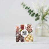 Bakery Baking Sweets Photo QR Code Social Media Square Business Card ...