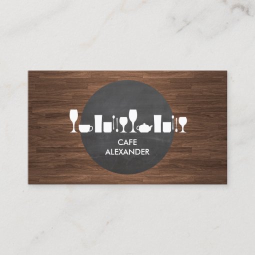Bakery, Bar, Cafe Life on Rustic Background Business Card | Zazzle