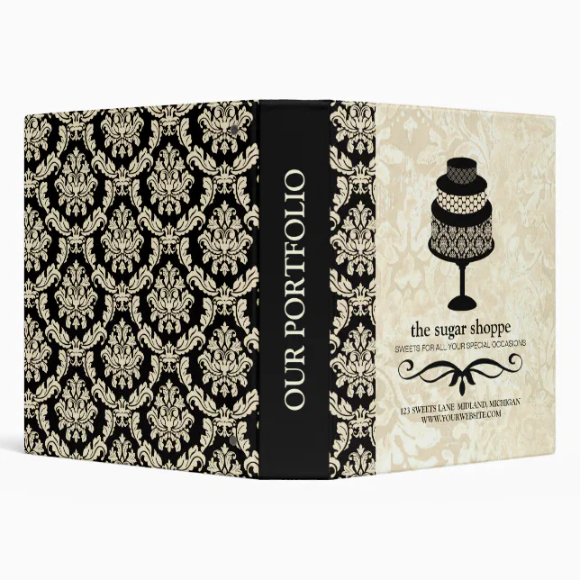 Bakery Boutique Product Portfolio Binder | Zazzle