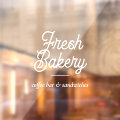 Bakery Branding Business Script Window Glass Window Cling | Zazzle