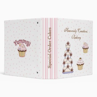 Bakery Business Sample Binder | Zazzle