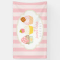 Bakery Cafe Retro Sweet Cupcakes Cute Boutique Banner | Zazzle