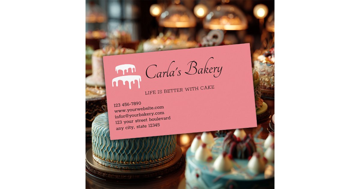 Bakery | Cake Shop Business Card | Zazzle