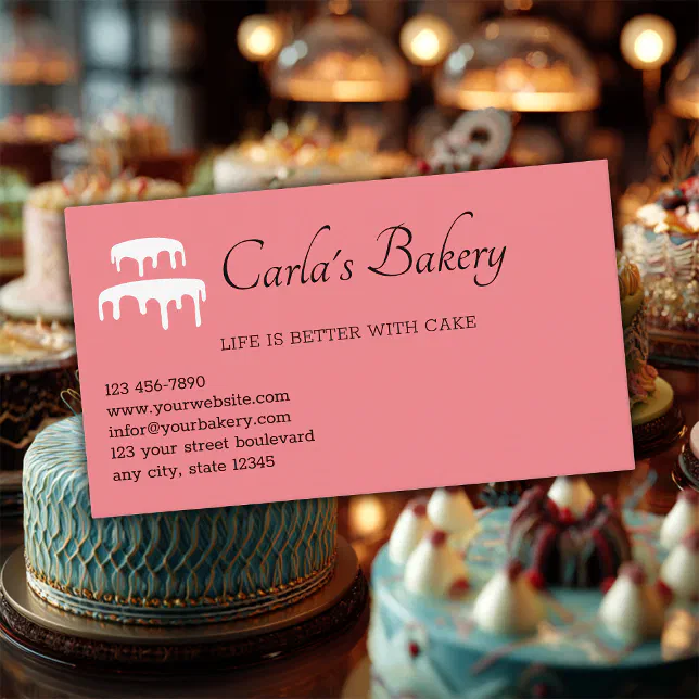 Bakery | Cake Shop Business Card | Zazzle