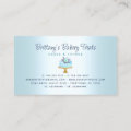 Bakery Cake Turquoise Pastry Glitter Drips Dessert Business Card | Zazzle