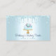 Bakery Cake Turquoise Pastry Glitter Drips Dessert Business Card | Zazzle