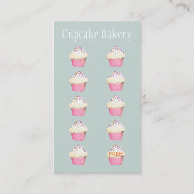 Bakery Cupcake Baker Customer Loyalty Punch | Zazzle