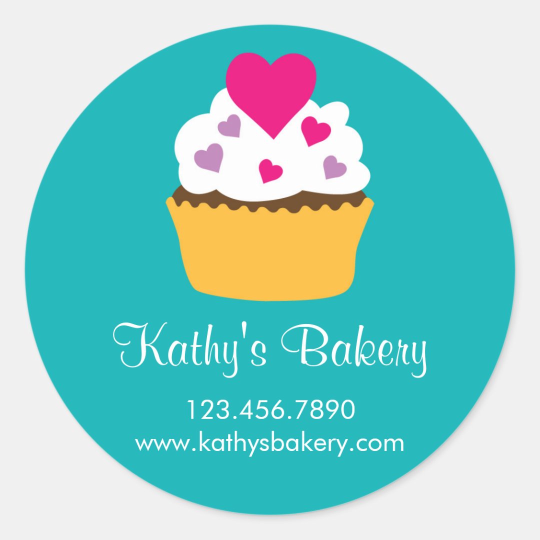 Bakery Cupcake Sticker | Zazzle