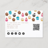 Bakery Cupcakes Sweets Baking QR Code Social Media Business Card | Zazzle