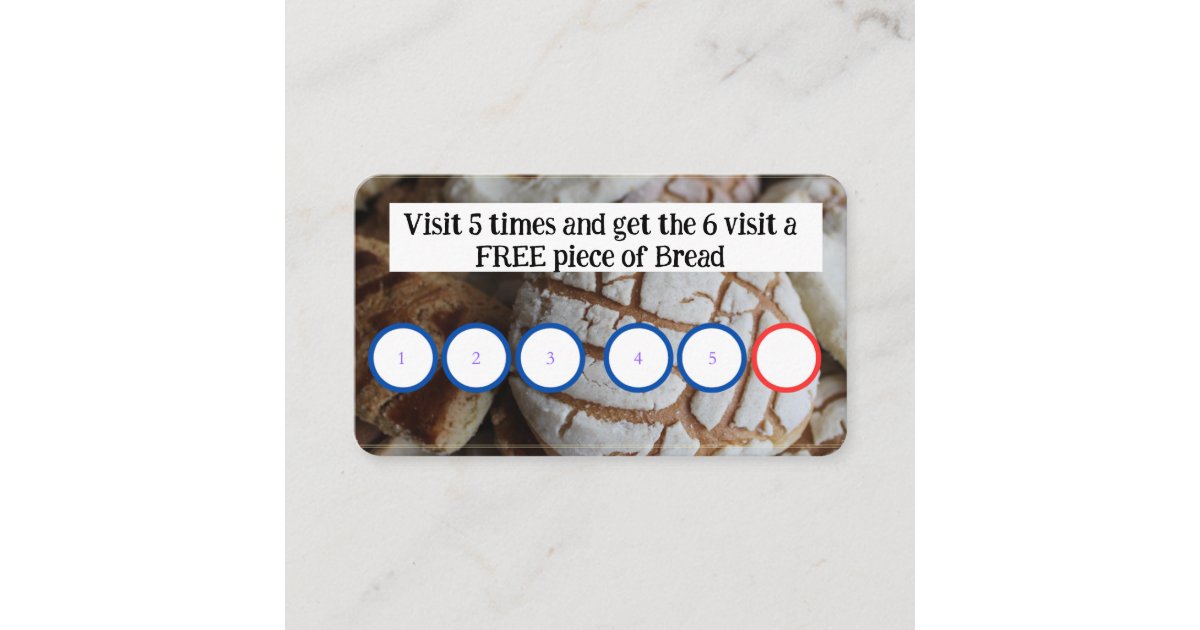 BAKERY - CUSTOMER LOYALTY CARD | Zazzle