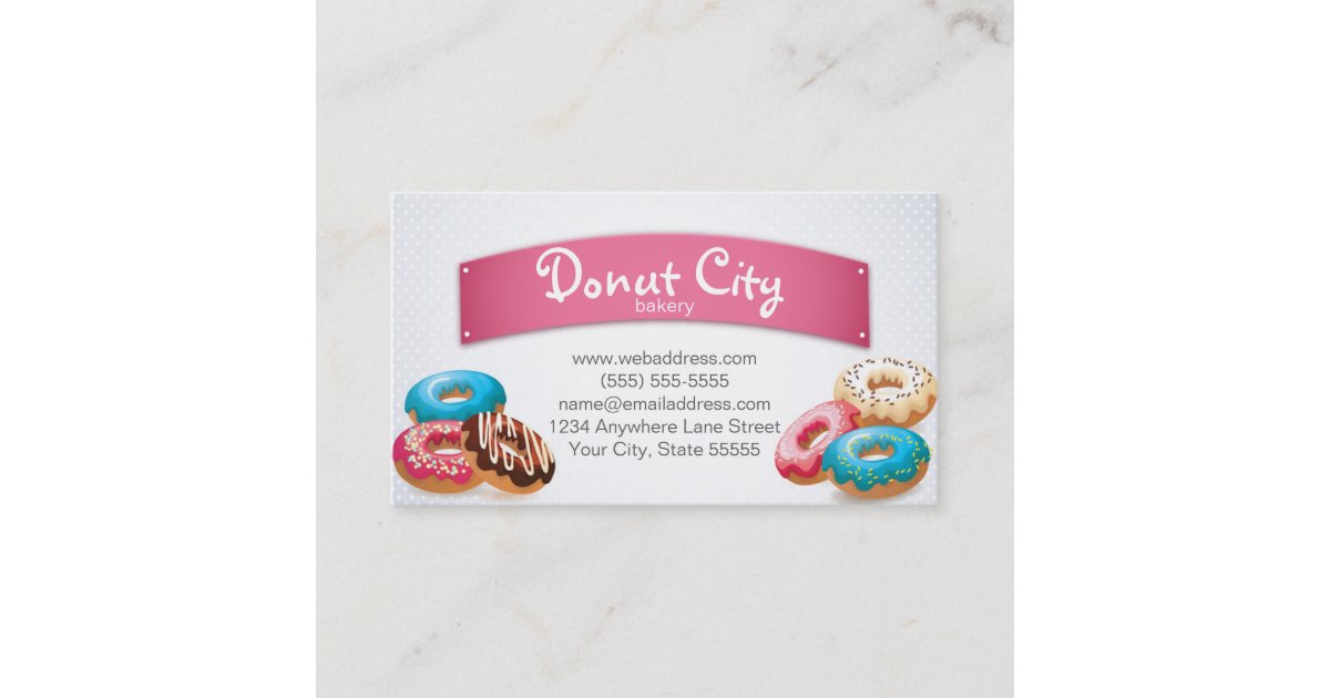 Bakery Donut Business Card Design Template | Zazzle