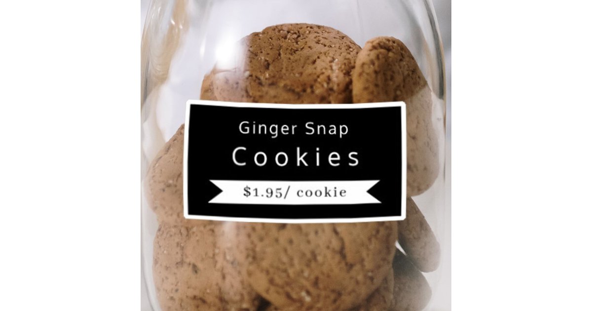 Bakery Food Name & Price Sticker Labels | Zazzle