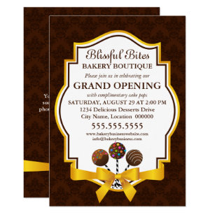 Bakery Grand Opening Invitations | Zazzle