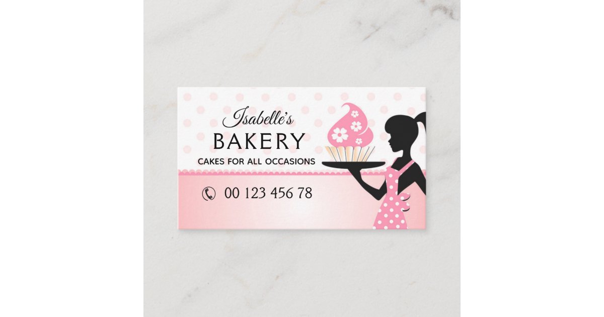bakery, handmade cakes, pastry, handmade business card | Zazzle