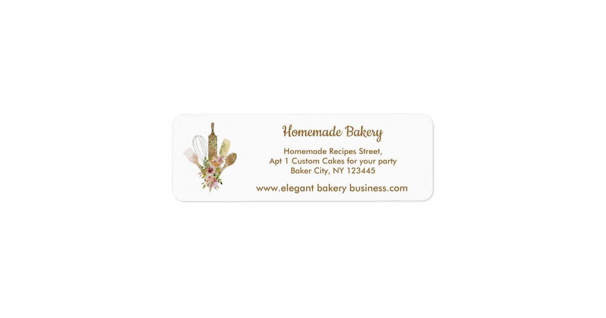 Bakery Home Made Cooking chef Label | Zazzle