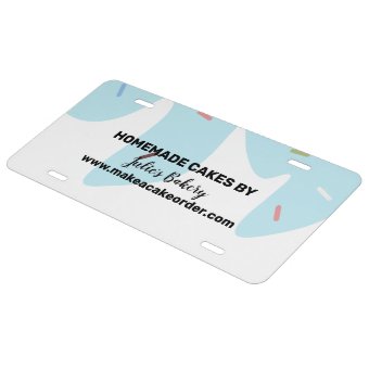 Bakery Ice Cream Dripping Frosting Business License Plate | Zazzle
