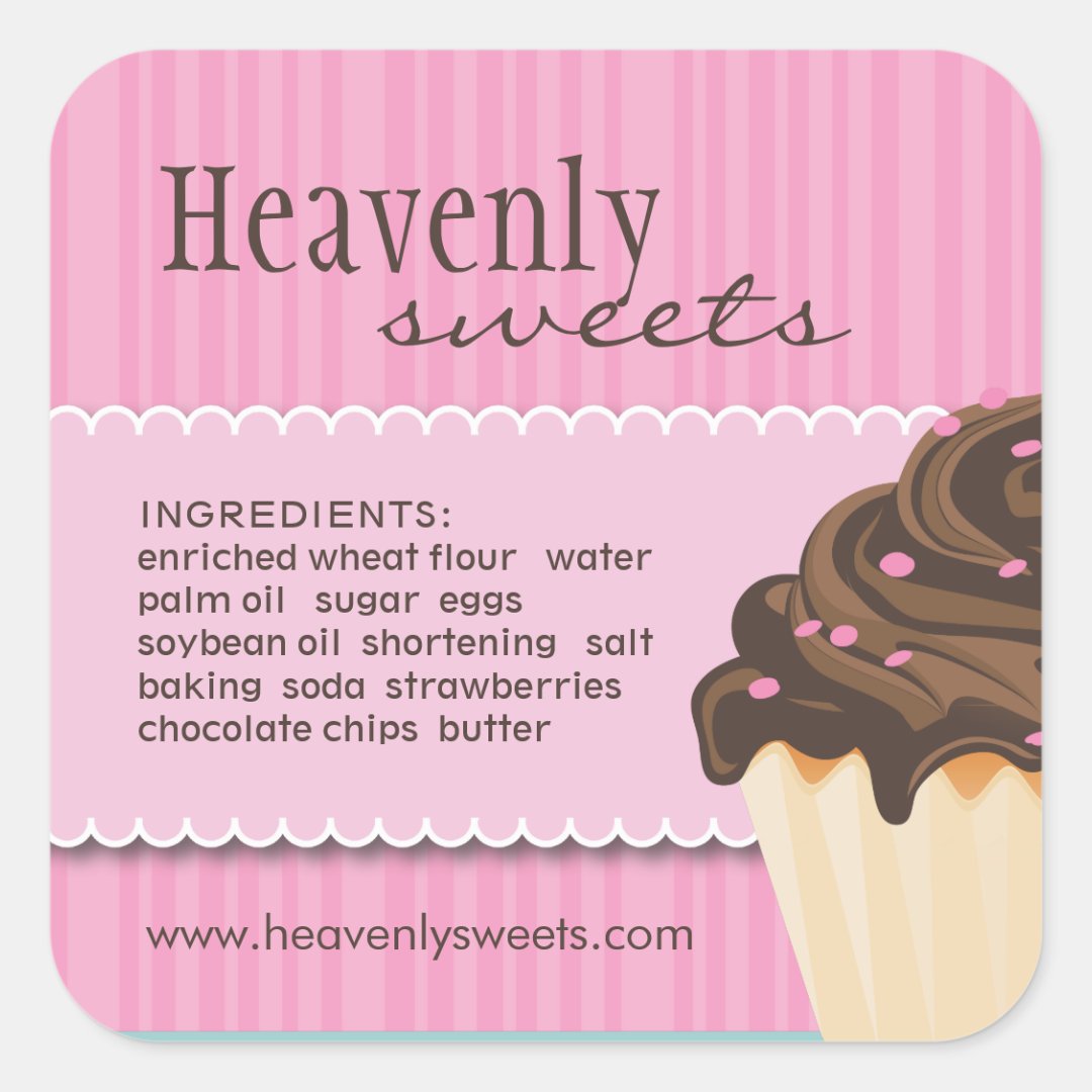 Bakery Ingredients Stickers | Zazzle