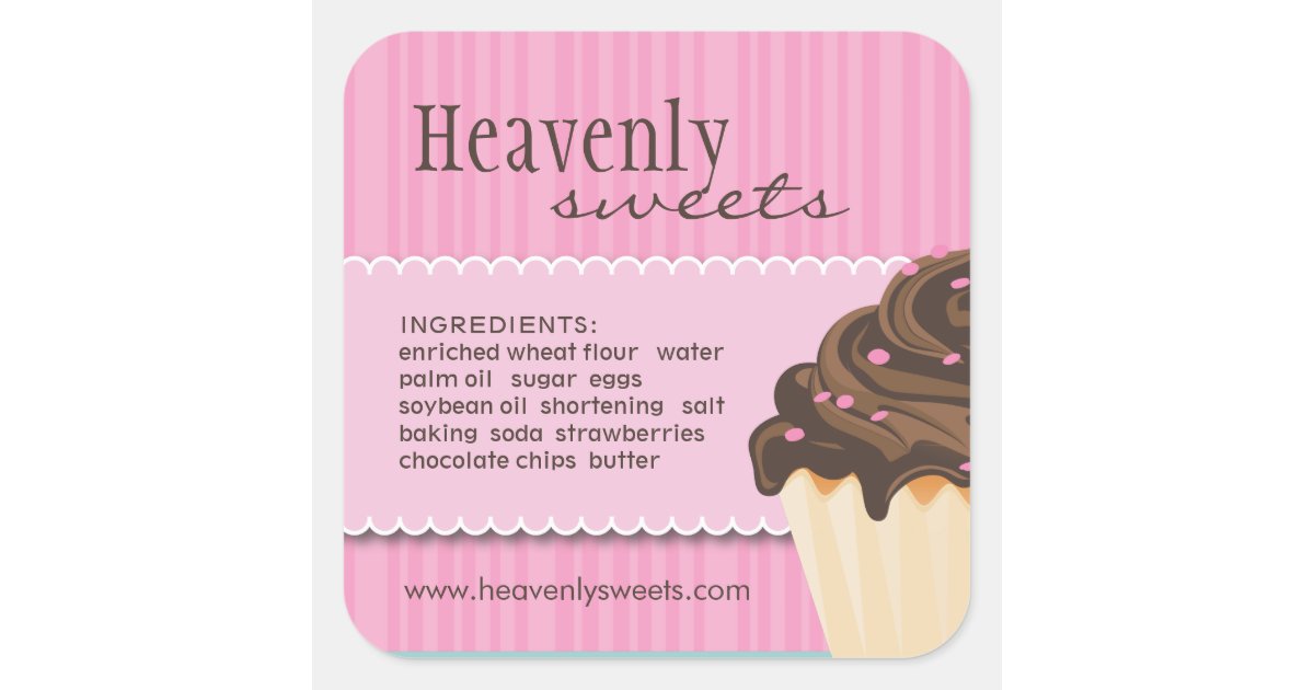 Bakery Ingredients Stickers | Zazzle