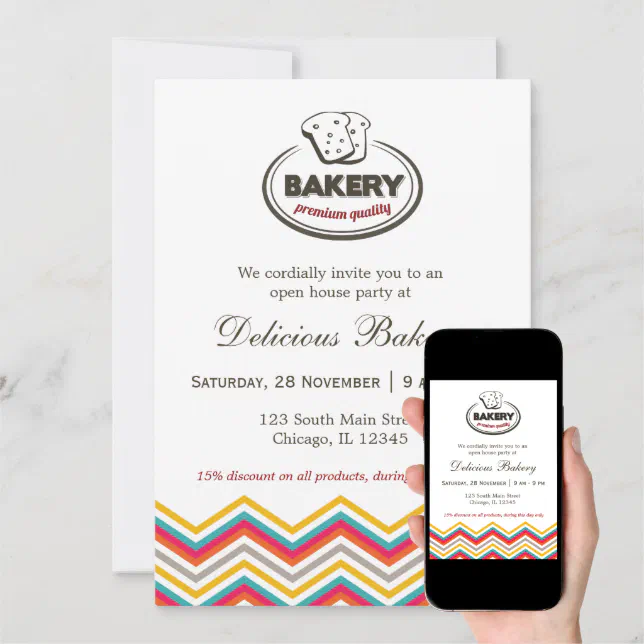 Bakery Invitation | Zazzle