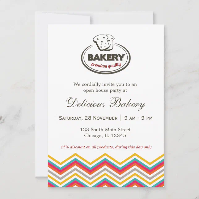 Bakery Invitation | Zazzle