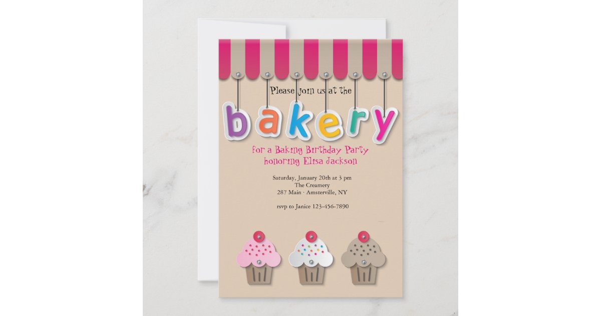 Bakery Invitation | Zazzle