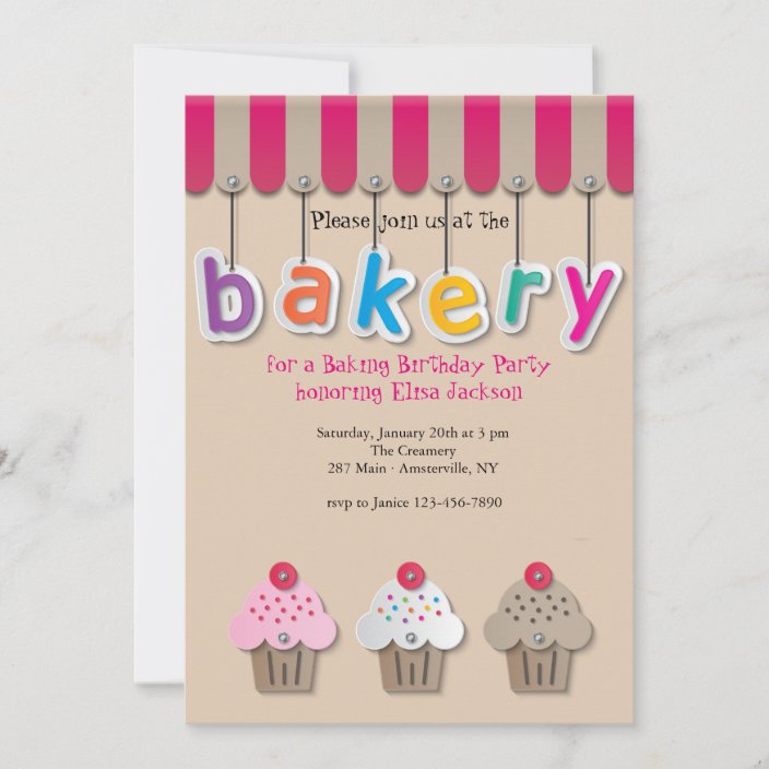 Bakery Invitation | Zazzle.com