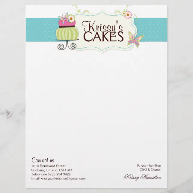 Bakery Letterhead | Zazzle